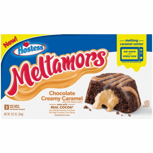 2X - HOSTESS Chocolate Creamy Caramel Meltamors Cake Multipack-8 ct / 9 ...