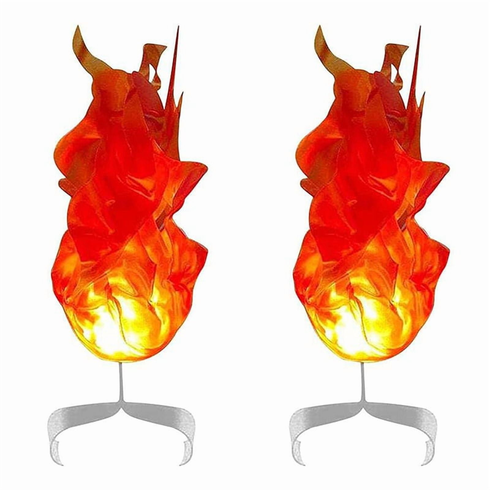 2X Halloween Magic Fire Ball on the Hand Home LED Decoration Fireball ...