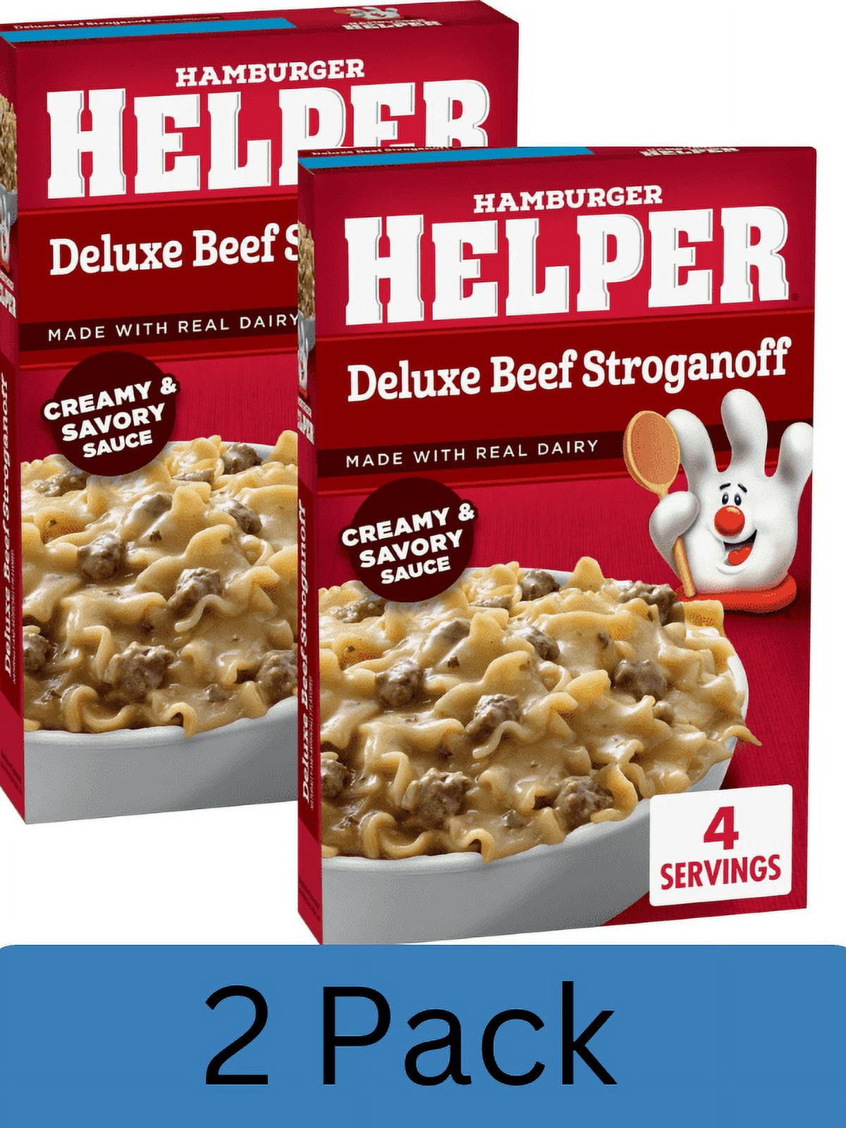 2X - Hamburger Helper Deluxe Beef Stroganoff Pasta, 5.5 oz Box ...