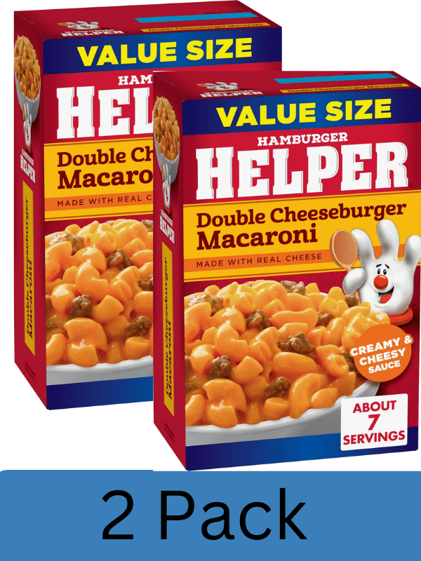 2X - Hamburger Helper Double Cheeseburger Macaroni Value Size, 9.6 ...