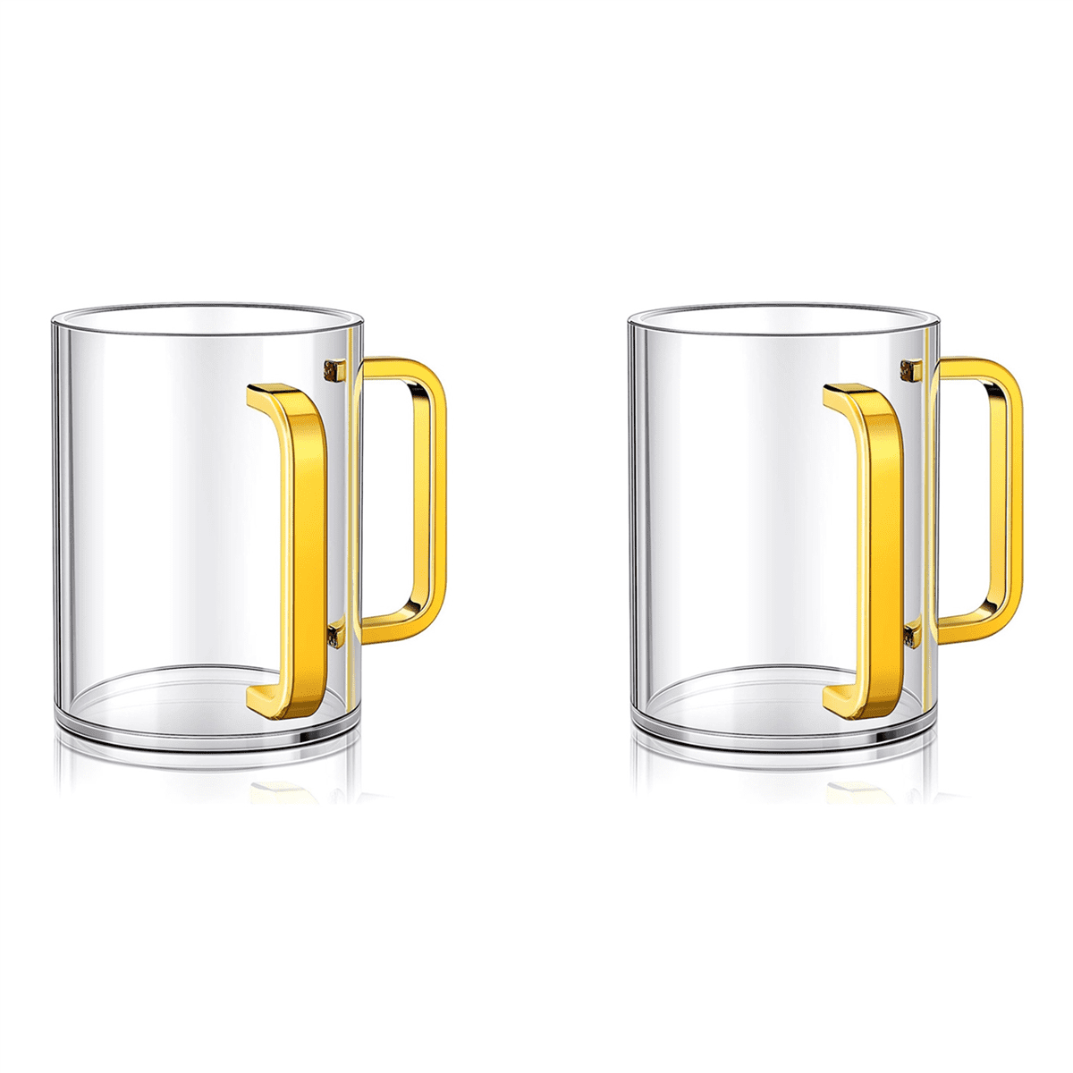 2X Hand Washing Cup with Dual Handles 5Inch Acrylic Clear Negel Vasser ...