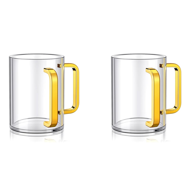 2X Hand Washing Cup with Dual Handles 5Inch Acrylic Clear Negel Vasser ...