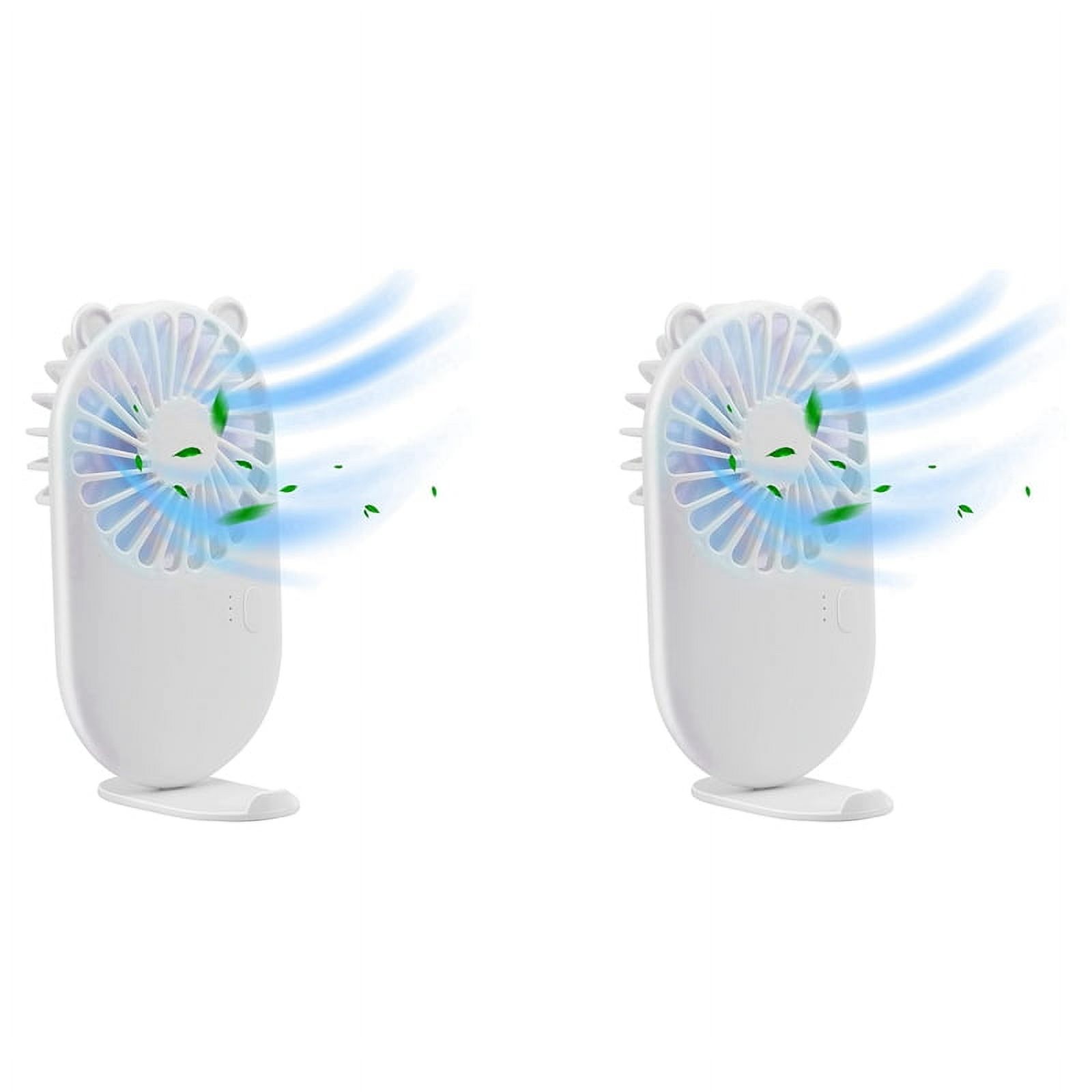 2X Handheld Mini USB Fan, Portable USB Pocket Fan Rechargeable with ...