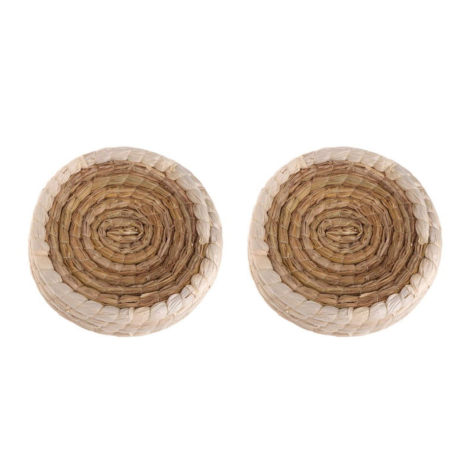 2X Handwoven Birds Nest Corn Leaves and Straw Incubation Bed Courtship ...