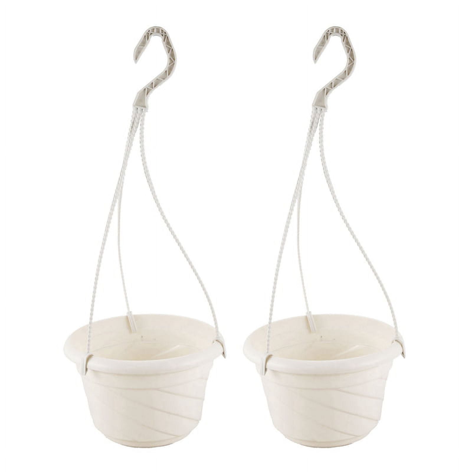 2X Hanging Flower Plant Pot Chain Basket Planter Holder Home Garden ...