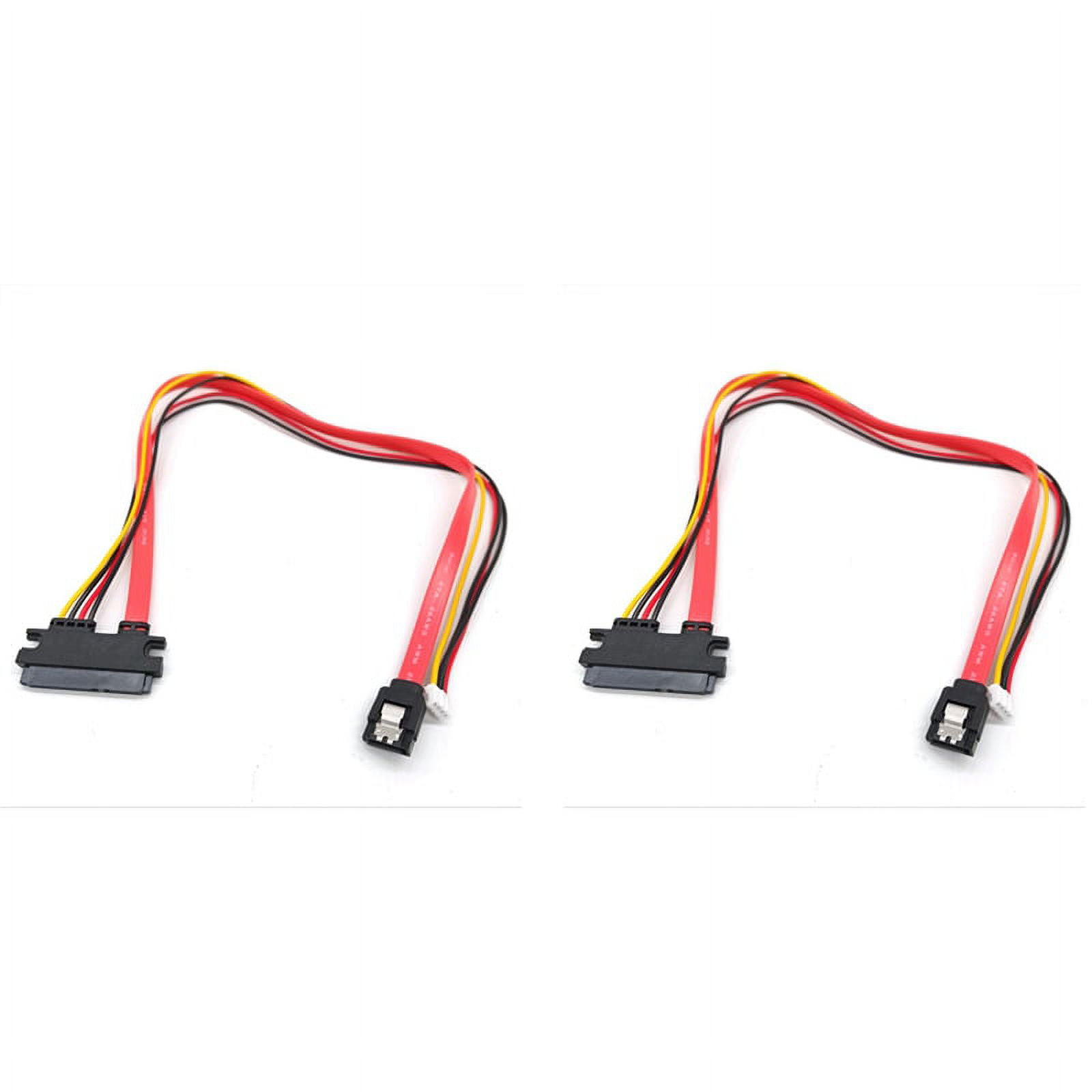 2X Hard Drive Data Supply Integrated Cable Small 4Pin Female & SATA 3.0 ...