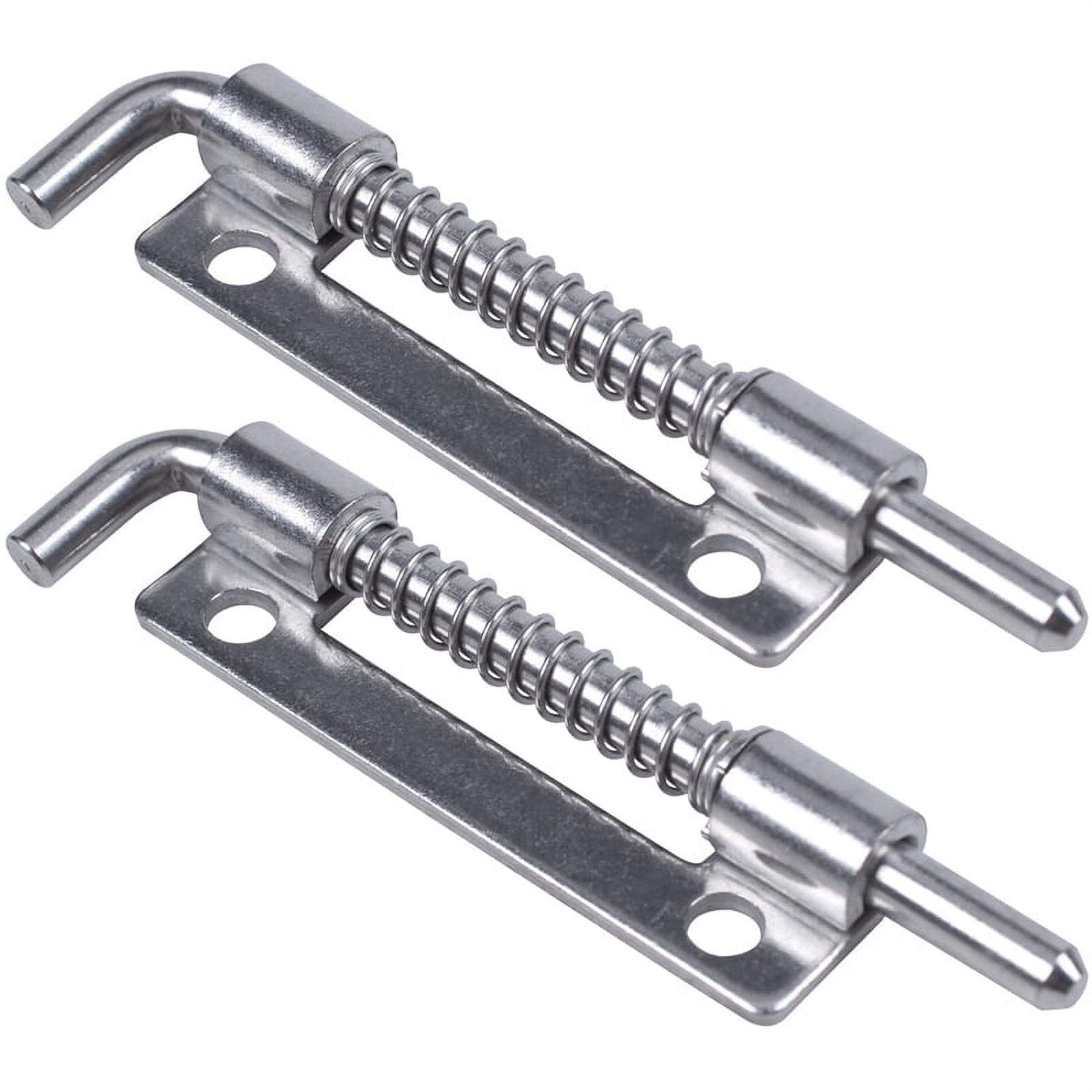 2X Hardware Spring Loaded Metal Security Bolt Latch 3.5 inch Long ...