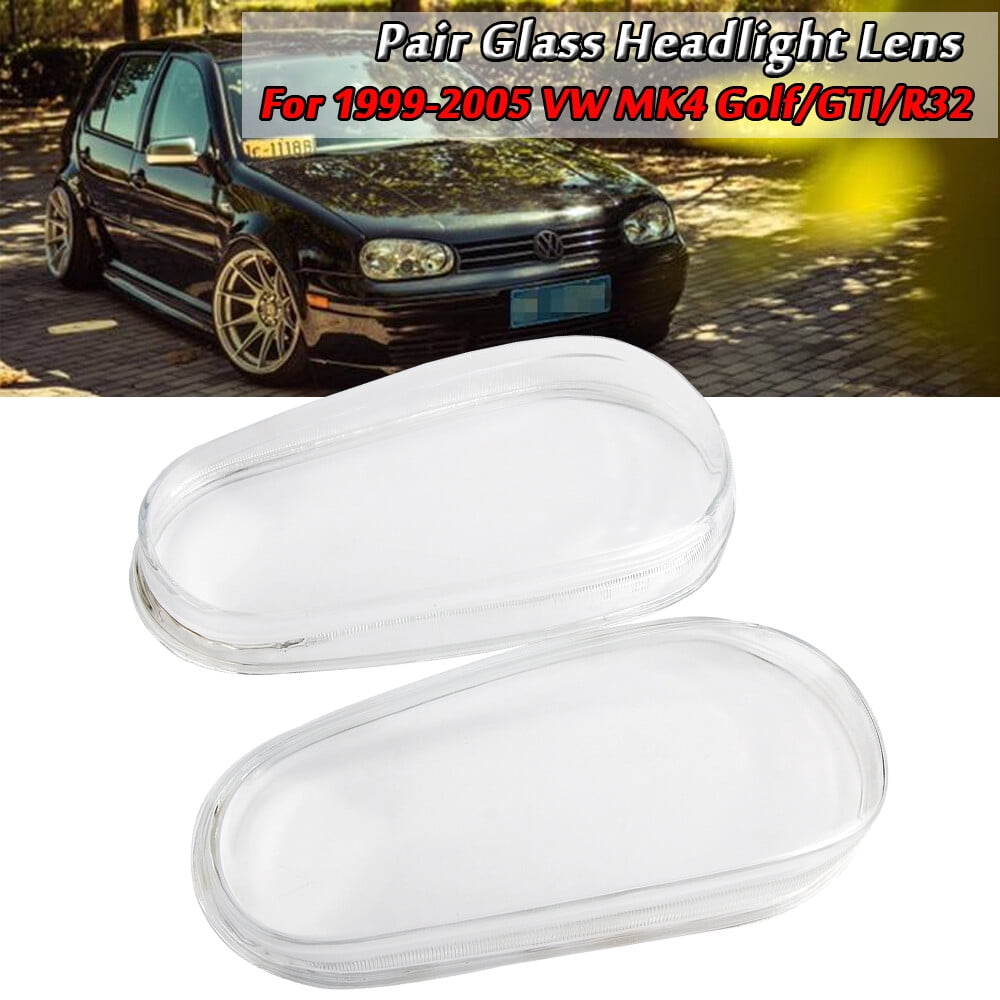2X Headlight Driver Side Glass Headlight Lens For 1999-2005 for VW MK4 ...