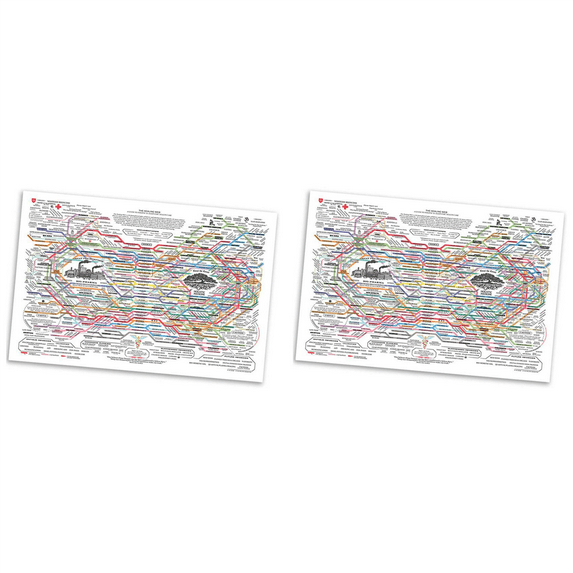 2X Healing Web Poster Chart Canvas Wall Art Horizontal Print Mental ...
