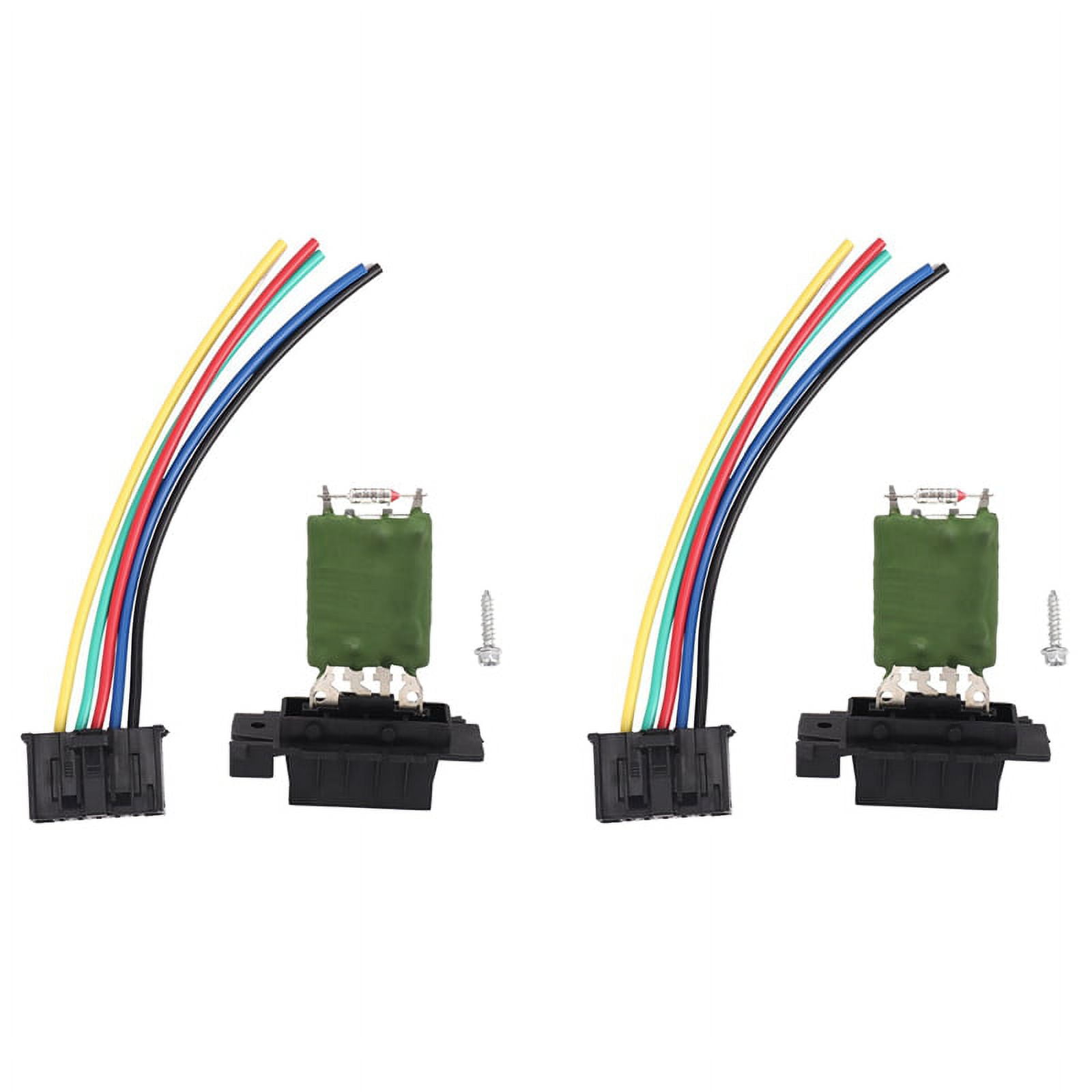 2X Heater Motor Blower Fan Resistor with Wiring Repair Plug Harness for ...