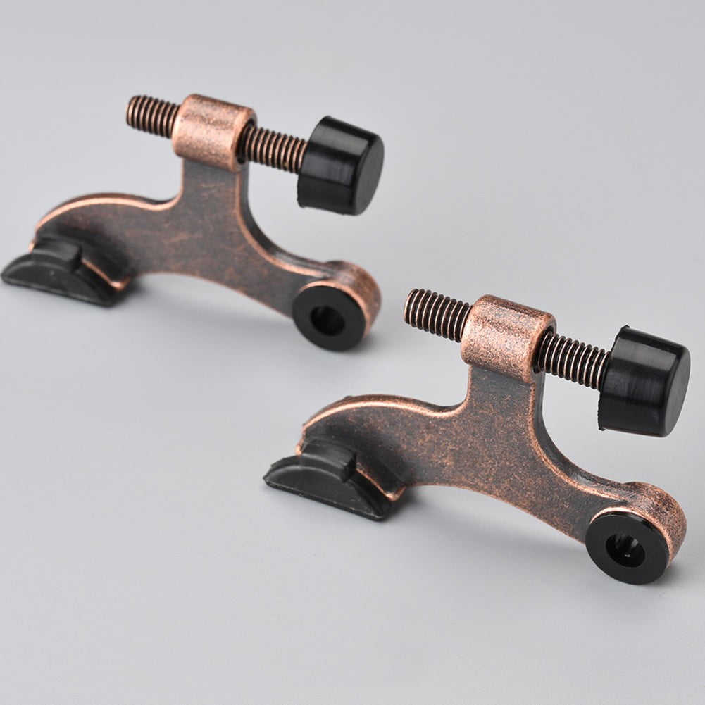 2X Heavy Duty Adjustable Hinge Pin Door Stopper with Rubber Bumper Tips ...