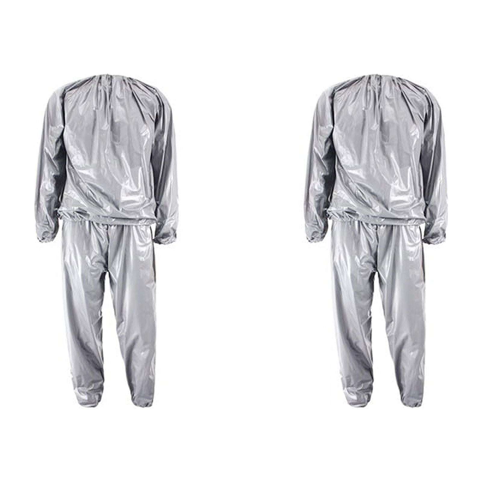 2X Heavy Duty Fitness Weight Loss Sweat Sauna Suit Exercise Gym Anti ...