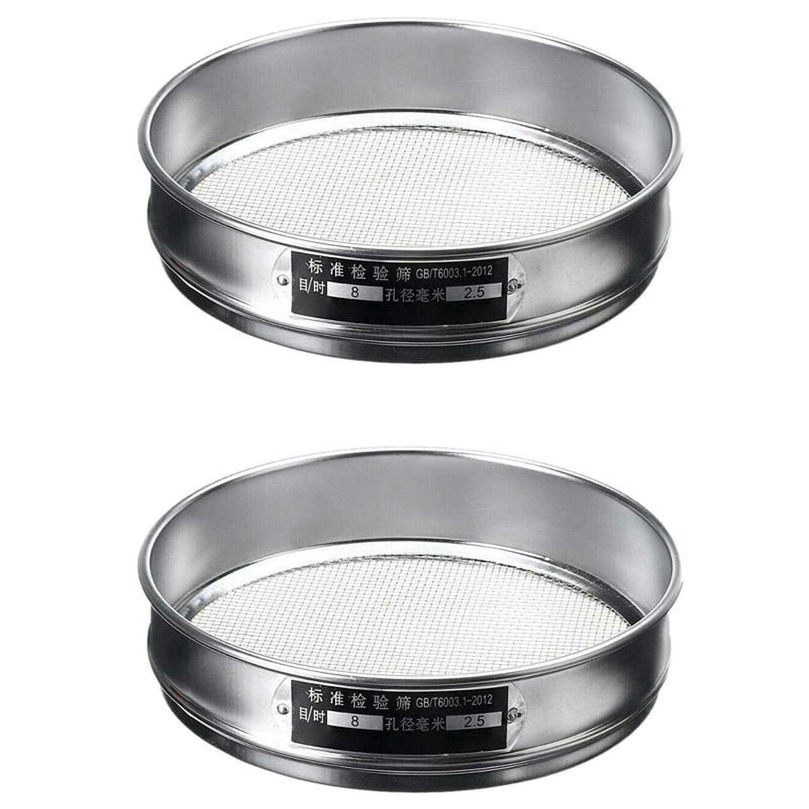 2X Heavy Duty Garden Riddle Sieve Mesh Soil Sift Compost Seed Tray Gardening Tool-8 (2.5mm ...