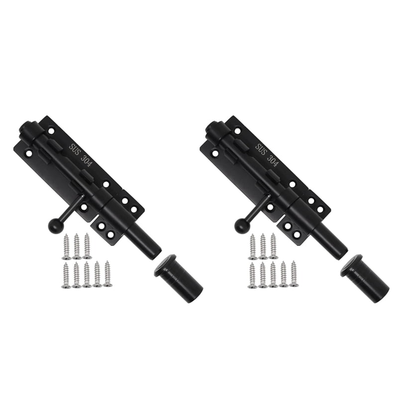 2X Heavy Duty Slide Bolt Gate Latch with A Padlock,Horizontal Bolt ...