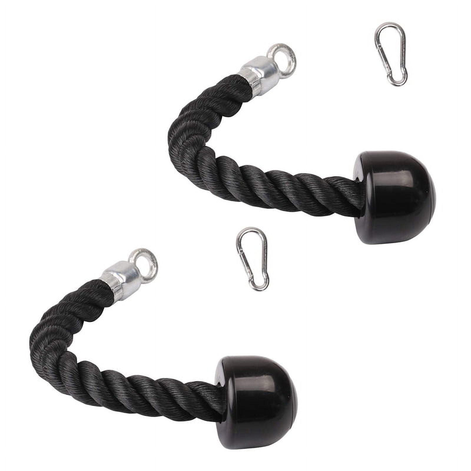 2X Heavy Duty Tricep Pull Down Single Rope with Snap Hook, Fitness ...