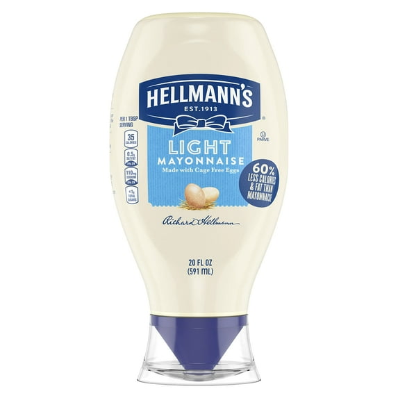 2X - Hellmann,S Light Mayonnaise Light Mayo Squeeze Bottle For A Creamy ...