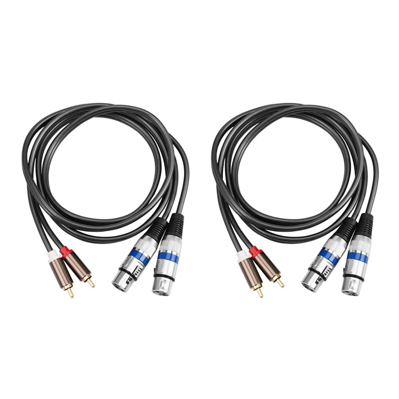 2X Hifi Audio Cable 2 Male to Xlr 3 Pin Female Mixing Console Amplifier ...