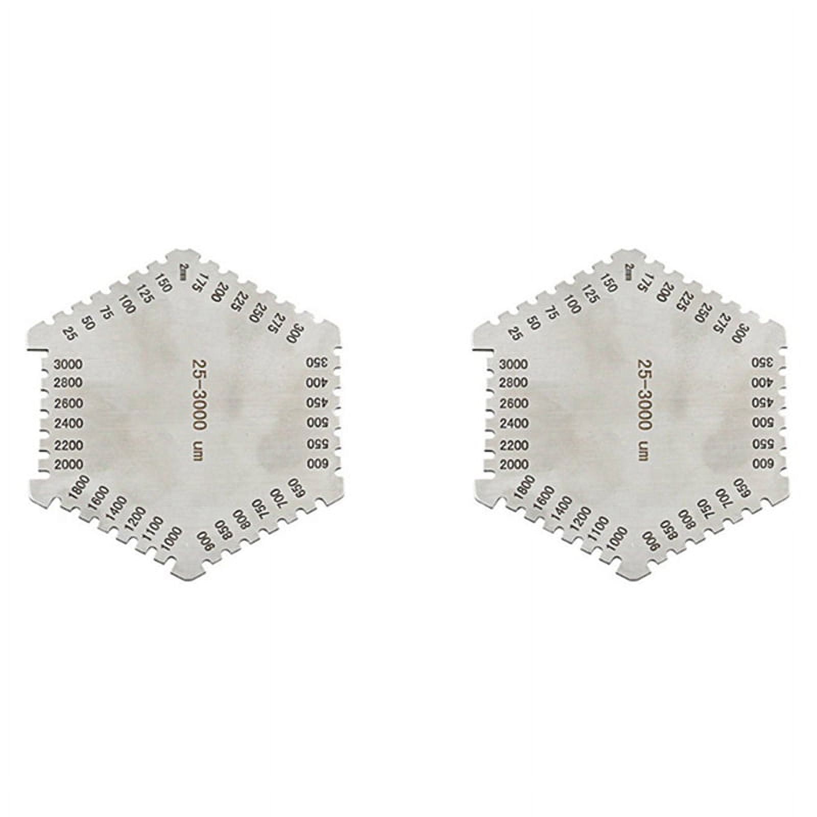 2X High Precision Stainless Steel Hexagon Wet Film Comb Instrument ...