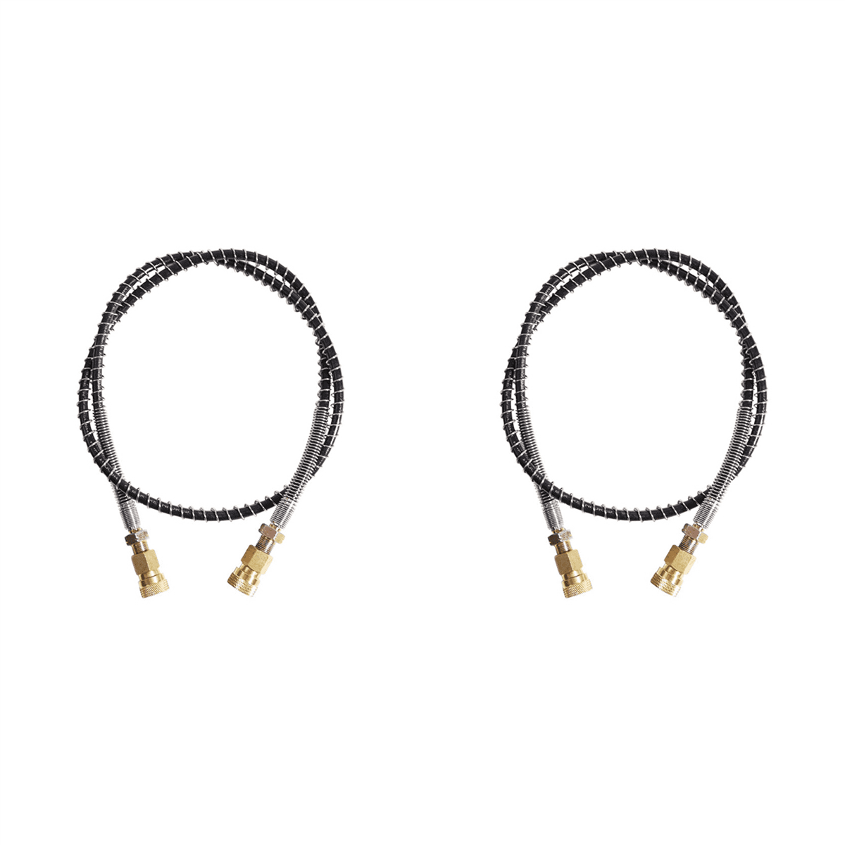 2X High Pressure Hose with Spring Wrapped 100cm Long PCP Pneumatics Air ...