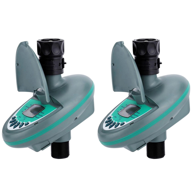 2X Home Automatic Smart LCD Display Water Timer Controller Electronic ...