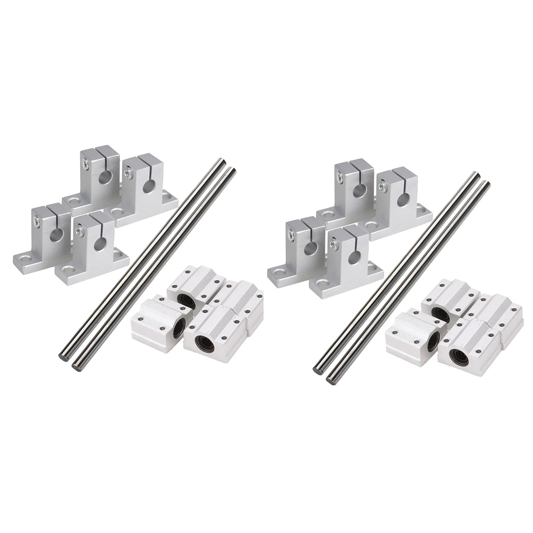 2X Horizontal 8mm Dia Linear Motion Ball Bearing Slide Bushing 200mm ...