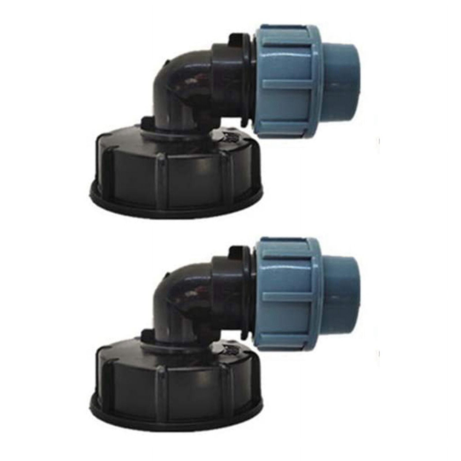 2X IBC Ton Barrel Water Tank Valve Connector 25mm Elbow Outlet Adapter ...