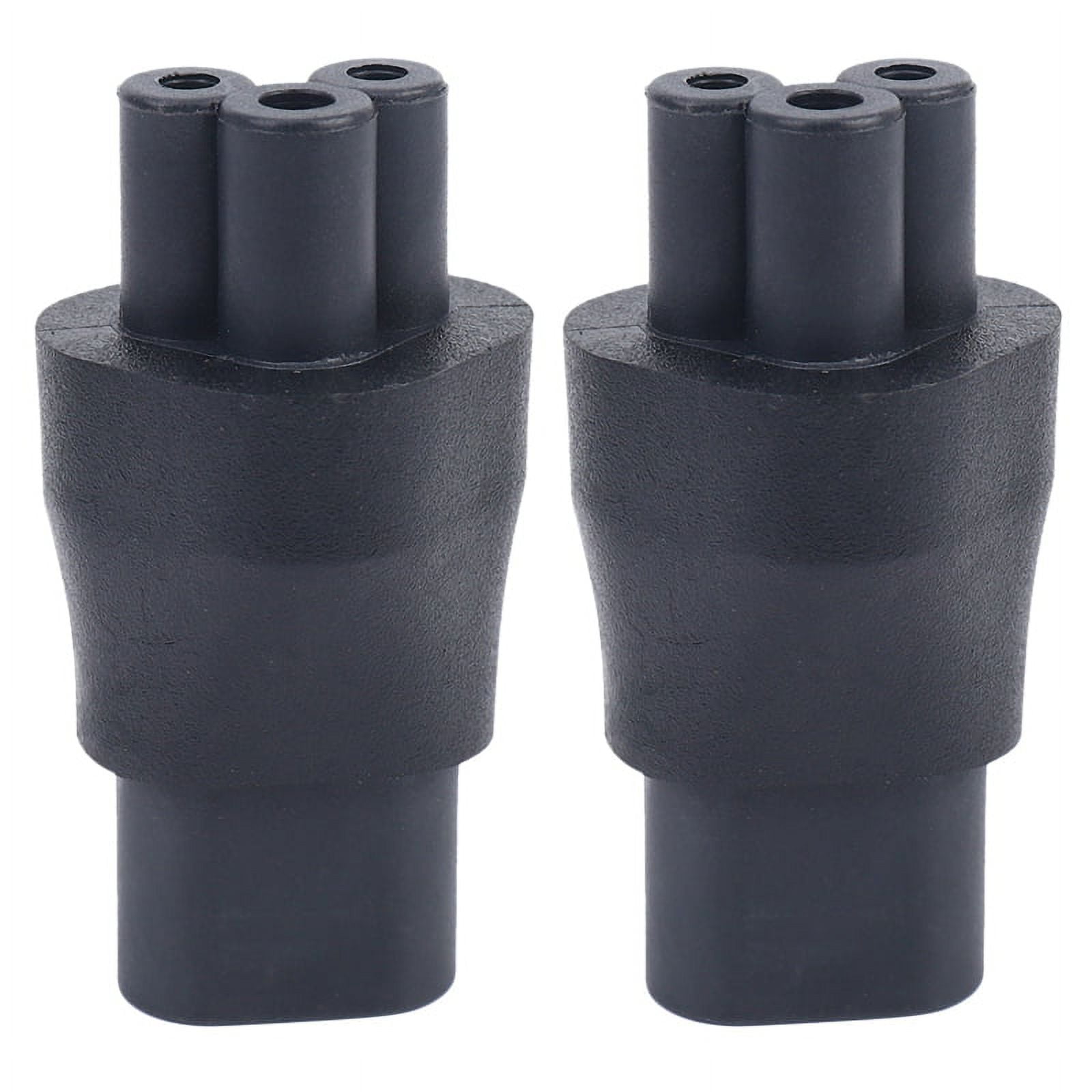 2X IEC 320 C5 3-Pin Female to C8 2-Pin Male Plug Converter Power Supply ...