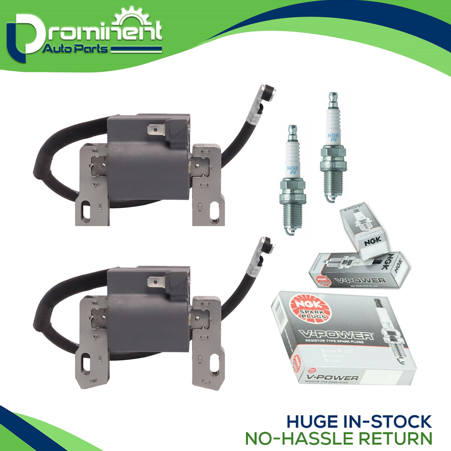 2X Ignition Coils & NGK Spark Plugs fit Briggs & Stratton 592846 691060 ...
