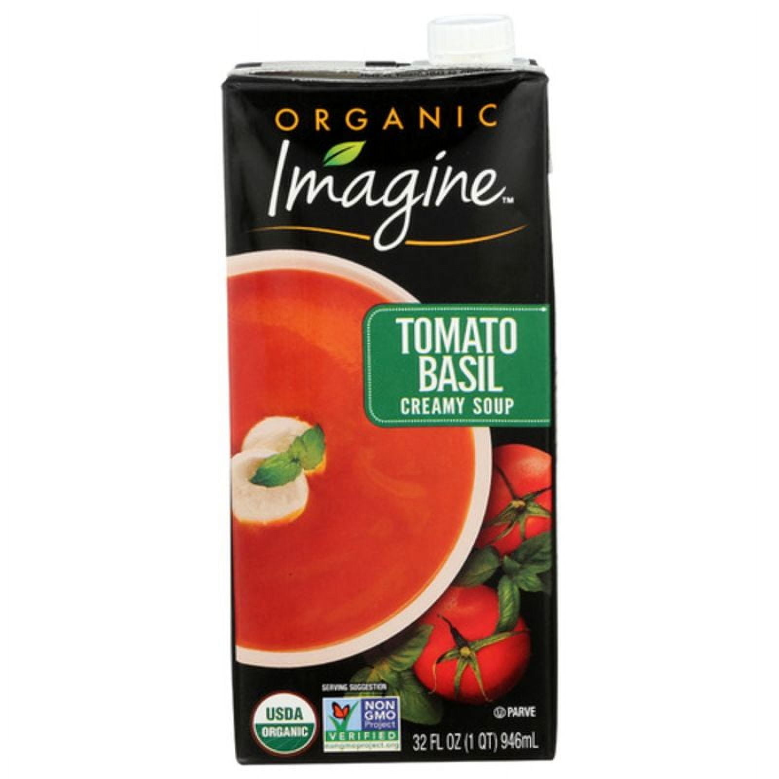 2X - Imagine Foods Organic Creamy Tomato Basil Soup 32 fl oz - Walmart.com
