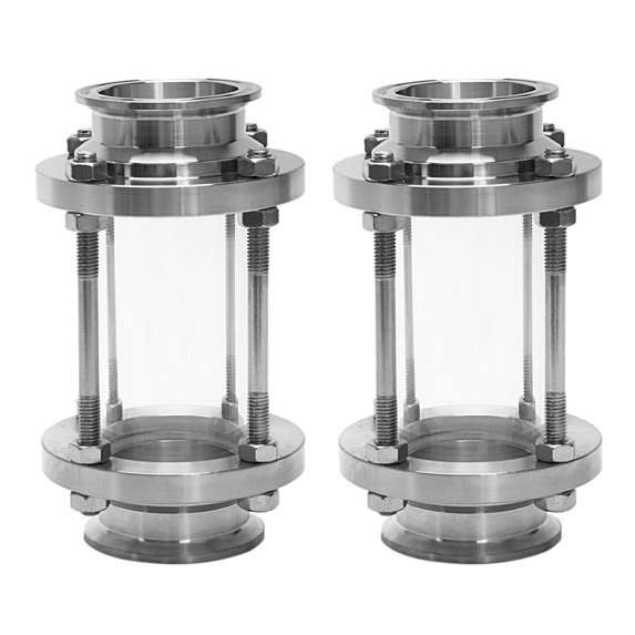 2X In-Line Sight Glass with Clamp End,Flow Sanitary Straight Sight ...