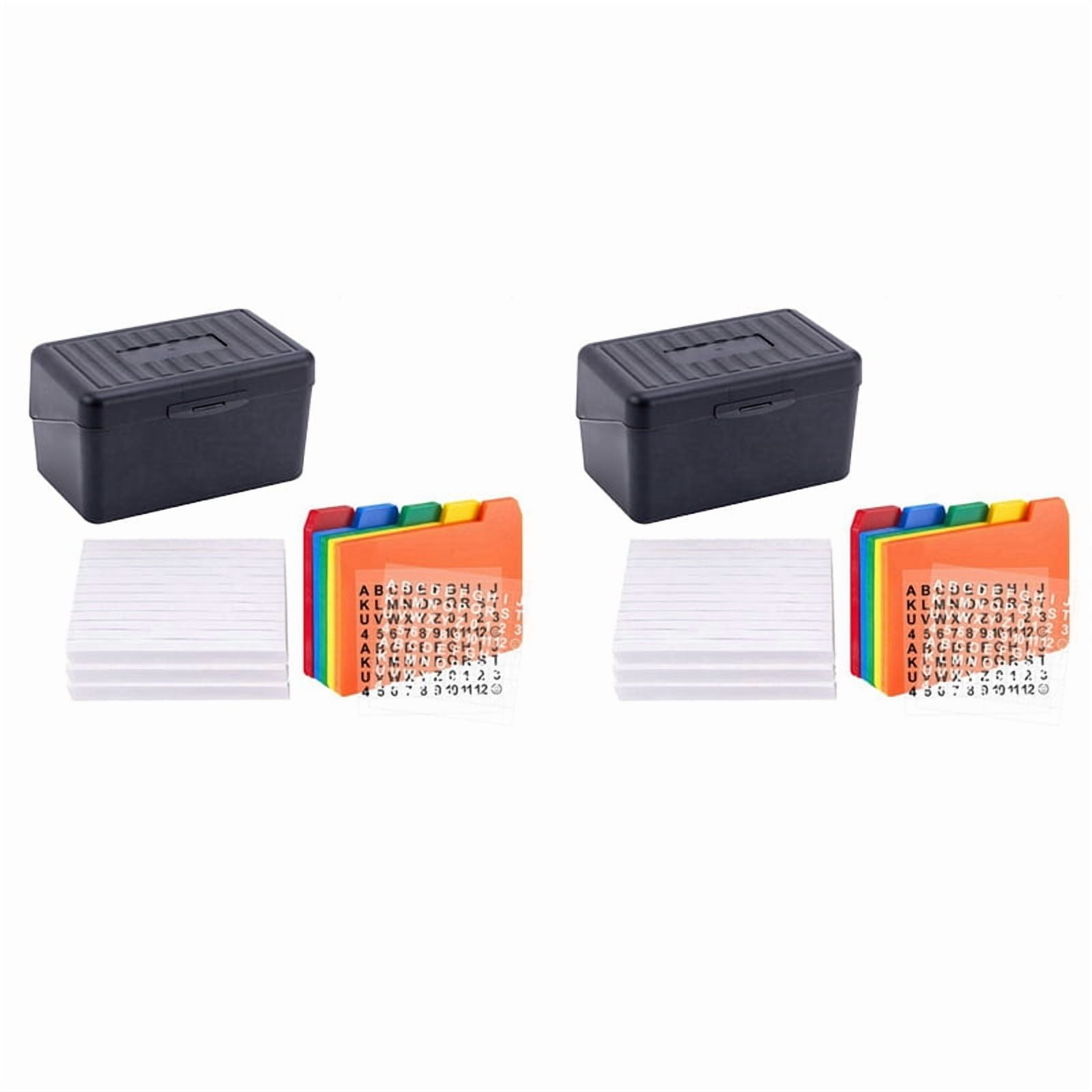 2X Index Card Holder with Dividers and Ruled Index Cards, 60 Index Card ...