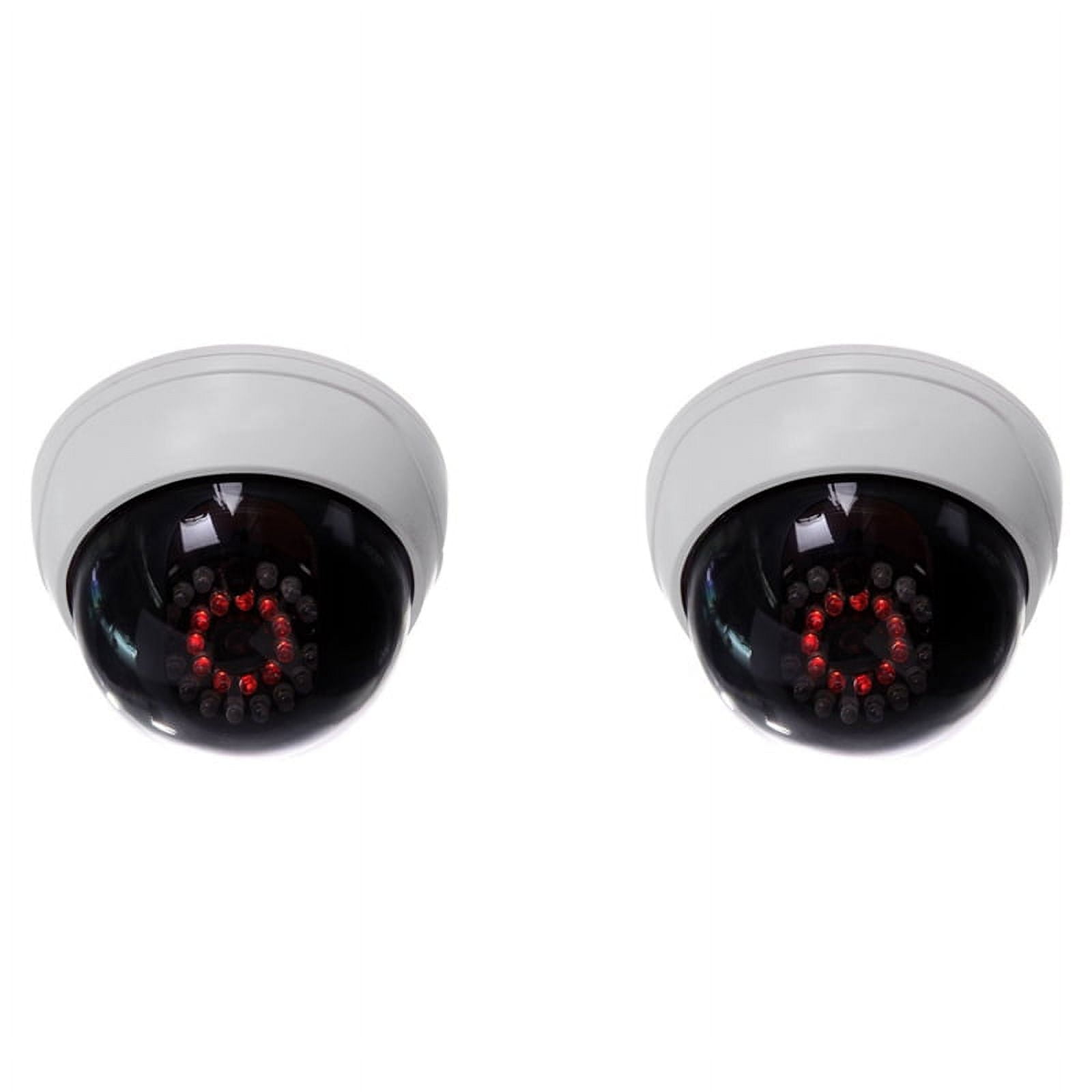 2X Indoor CCTV Fake Dummy Dome Security Camera with IR LEDs White ...