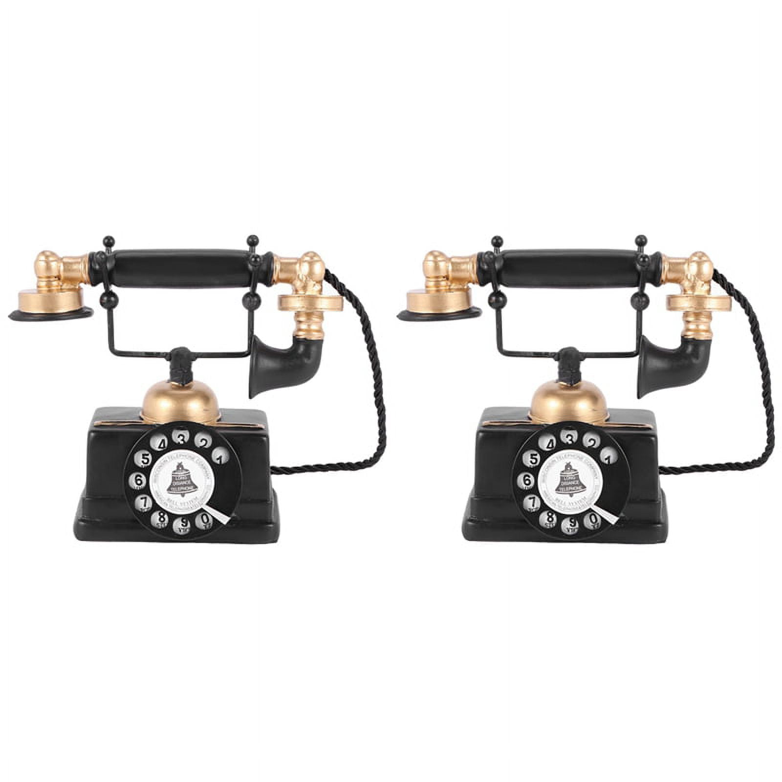 2X Industrial Loft Retro Rotary Phone Model Shop Cafe Living Room ...