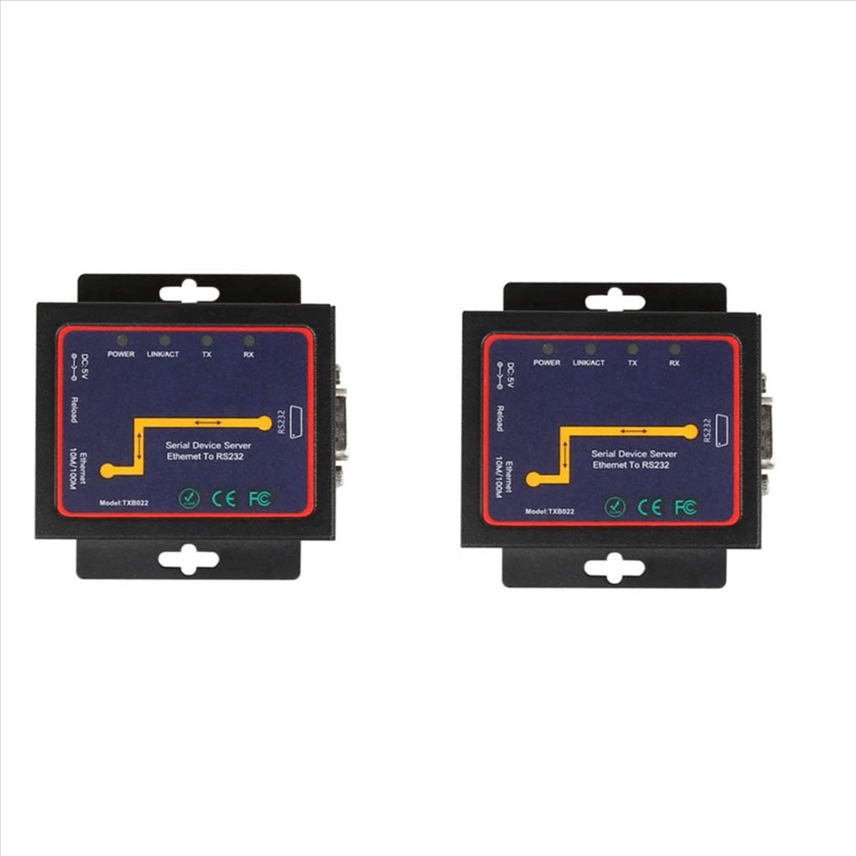 2X Industrial Modbus Serial RS485 RS422 to Ethernet Converter Device ...