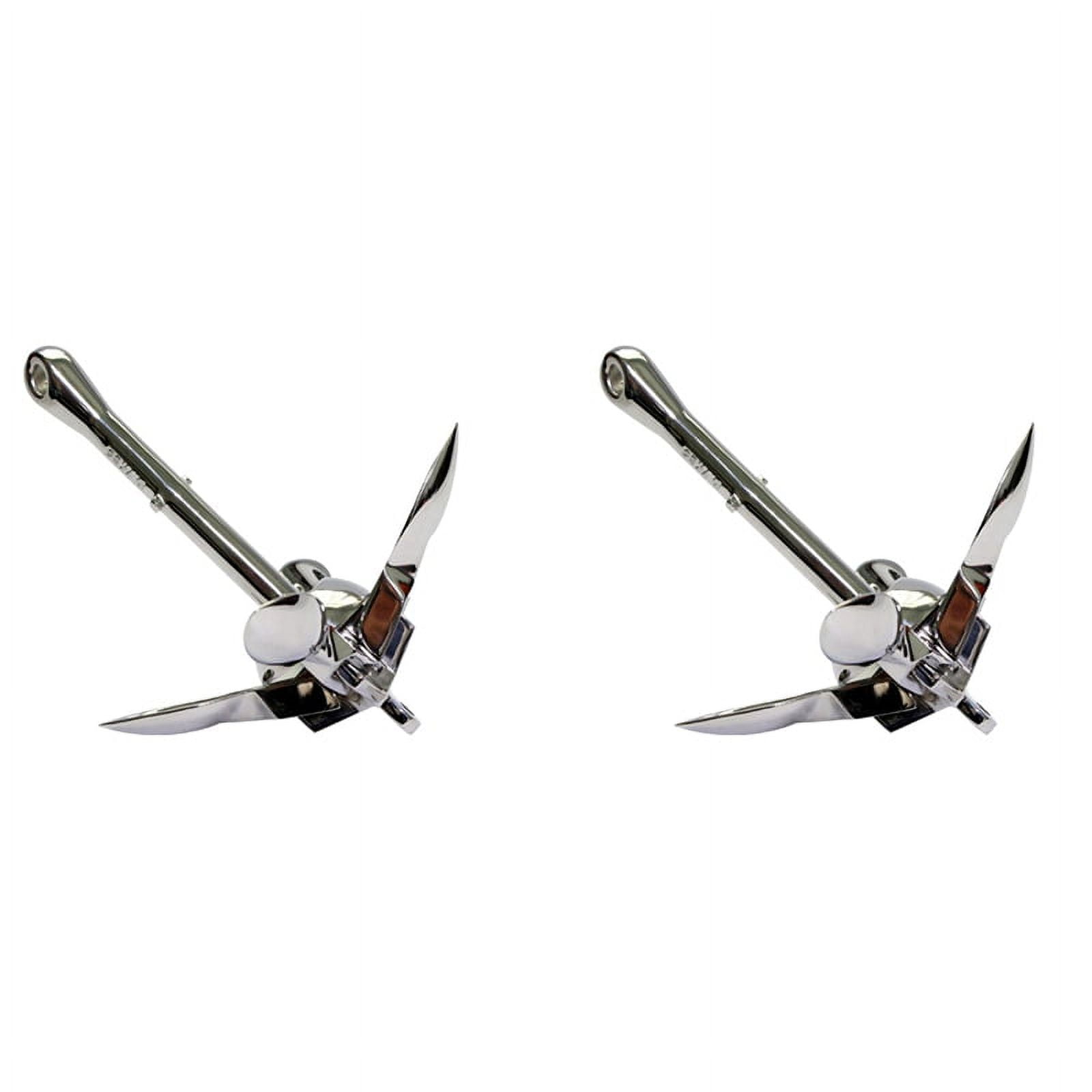 2X Inflatable Boat 316 Stainless Steel Iron Metal Anchor for Boat Kayak ...