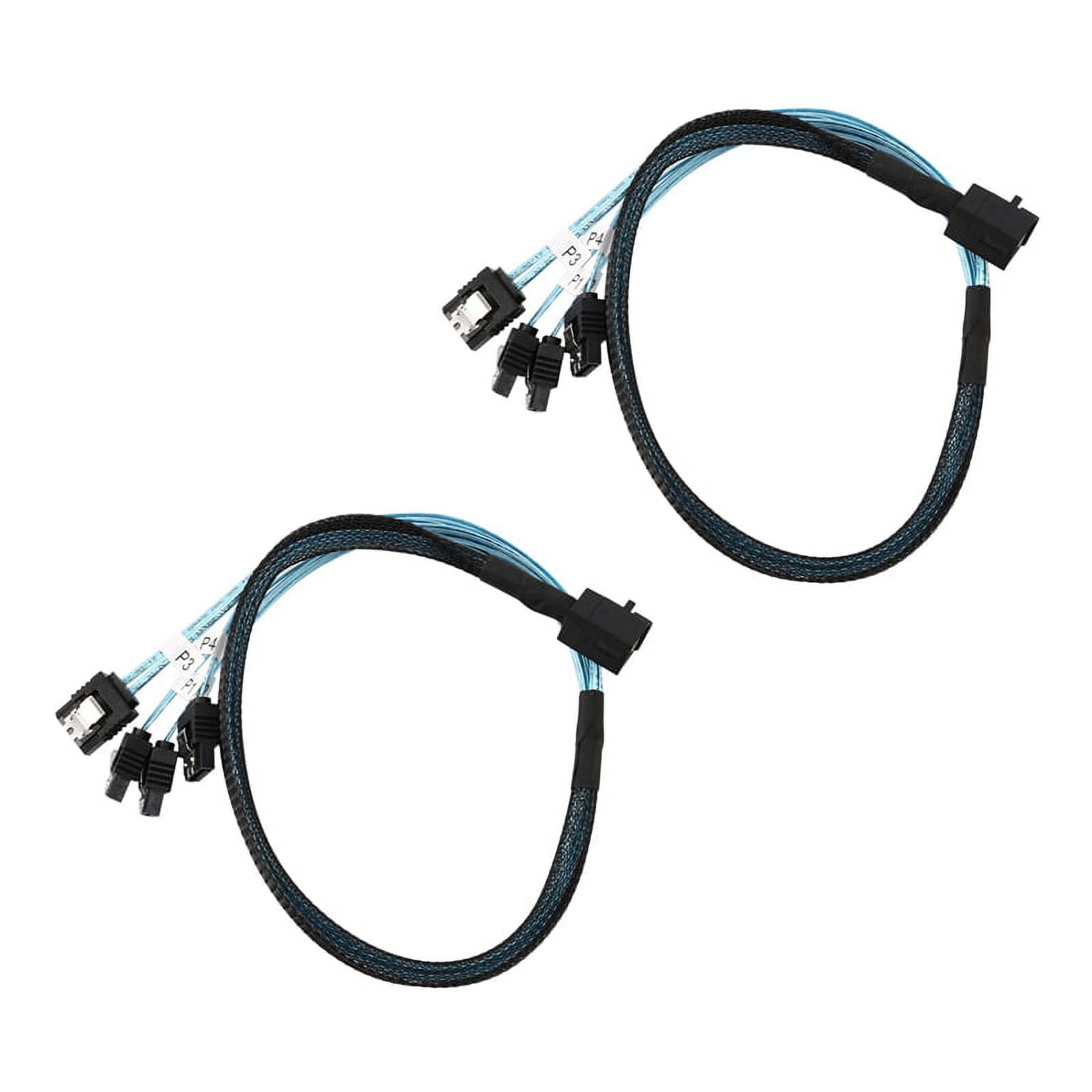 2X Internal Mini SAS to SATA Cable, SFF-8643 Forward Breakout ...