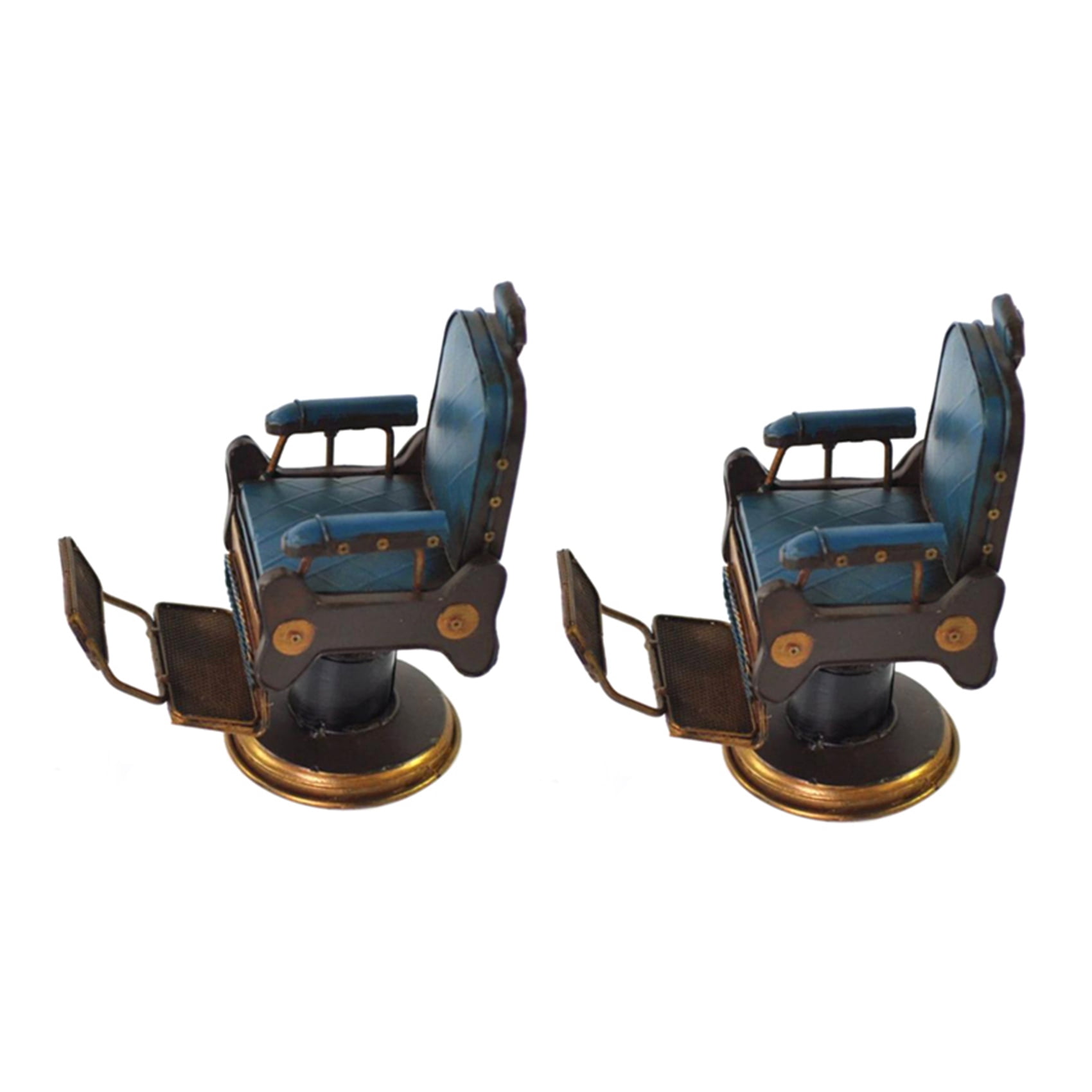 2X Iron Model Decorations Crafts Barber Chair Micro-Metal Decoration ...