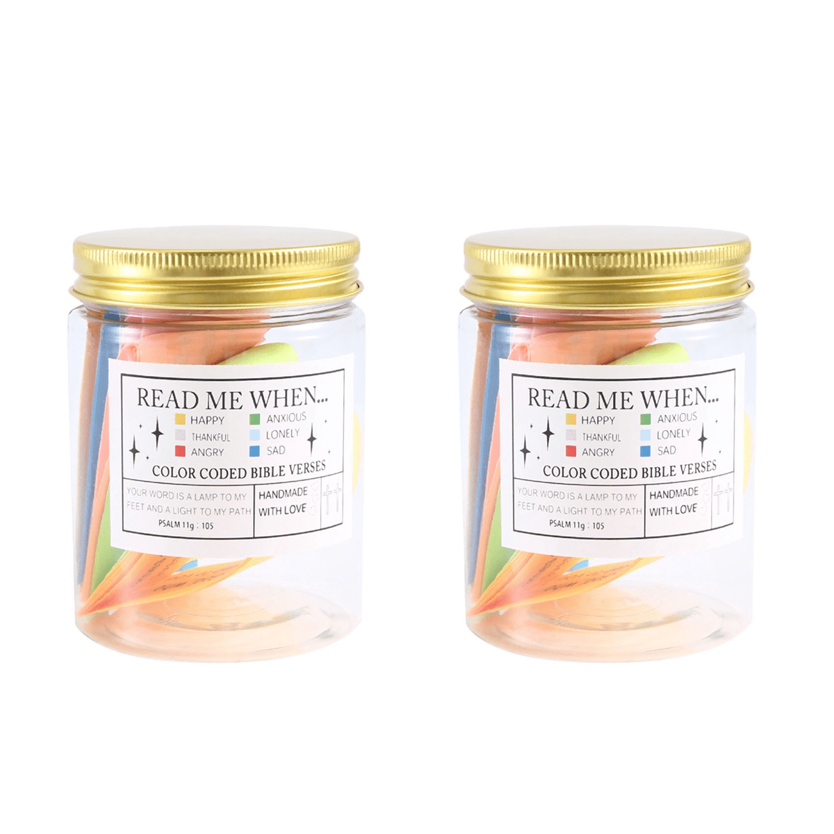 2X Jesus Scripture Jar Bible Verses Scripture Jar Color Coded Cards for ...