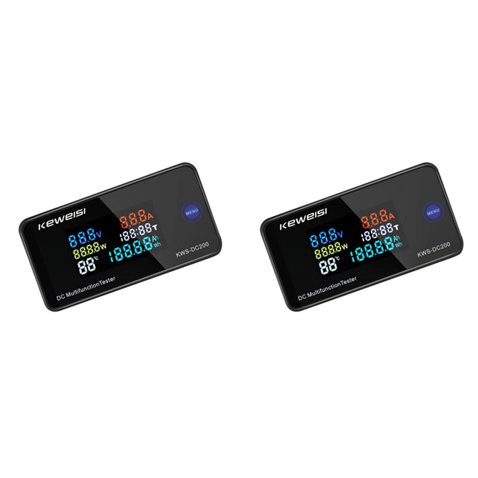 2X KEWEISI DC 0-200V Voltmeter Ammeter KWS Power Meter LED Digital DC ...
