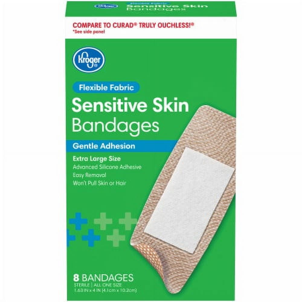 2X-KR Flexible Fabric Sensitive Skin Extra Large Bandages - 8 ct ...