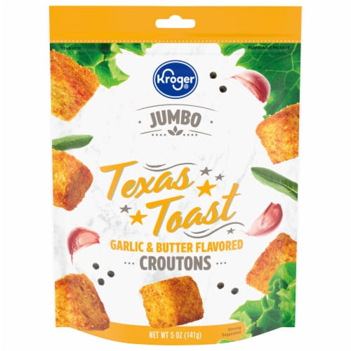 2X-KR Jumbo Garlic & Butter Flavored Texas Toast Croutons - 5 oz ...