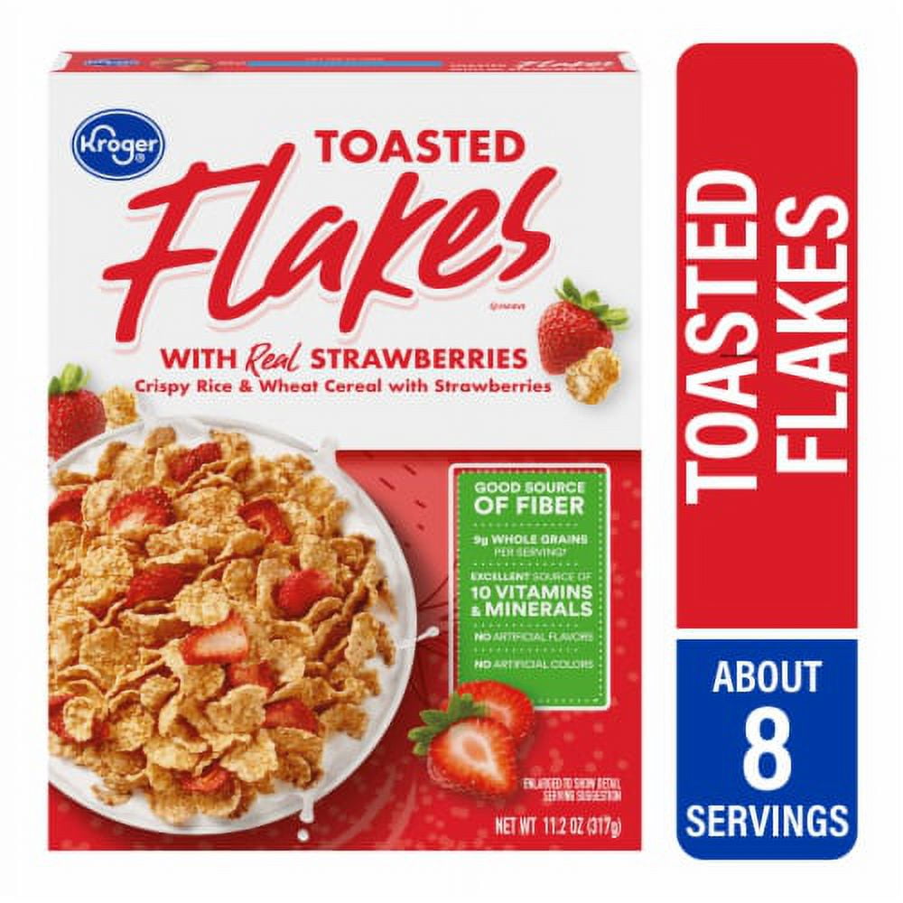 2X-KR Toasted Flakes with Strawberries Cereal - 11.2 oz - Walmart.com