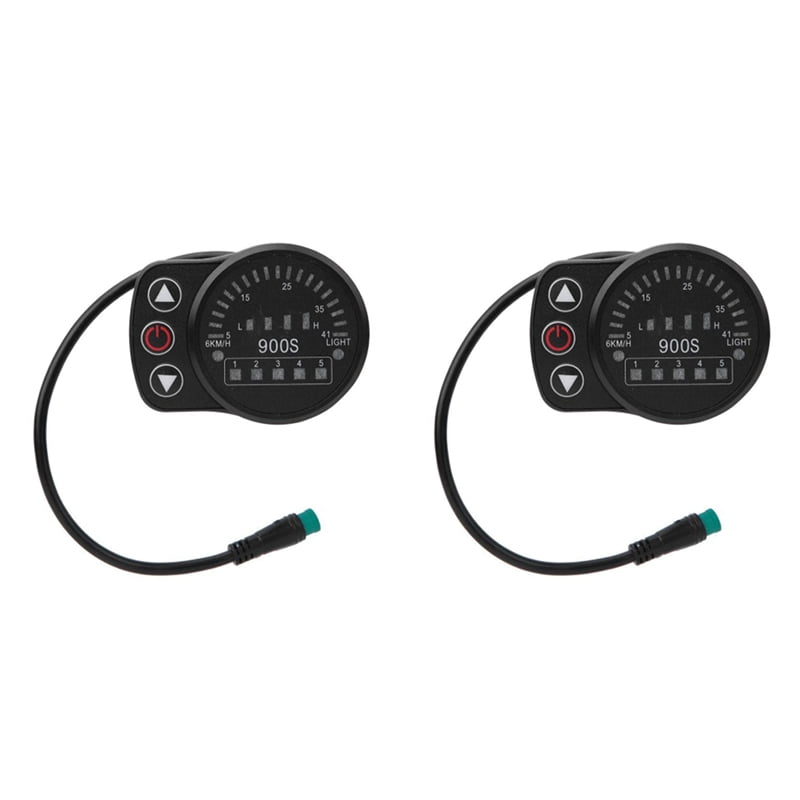 2X KT-900S E-Bike LED Display Meter Waterproof Connector Display Code ...