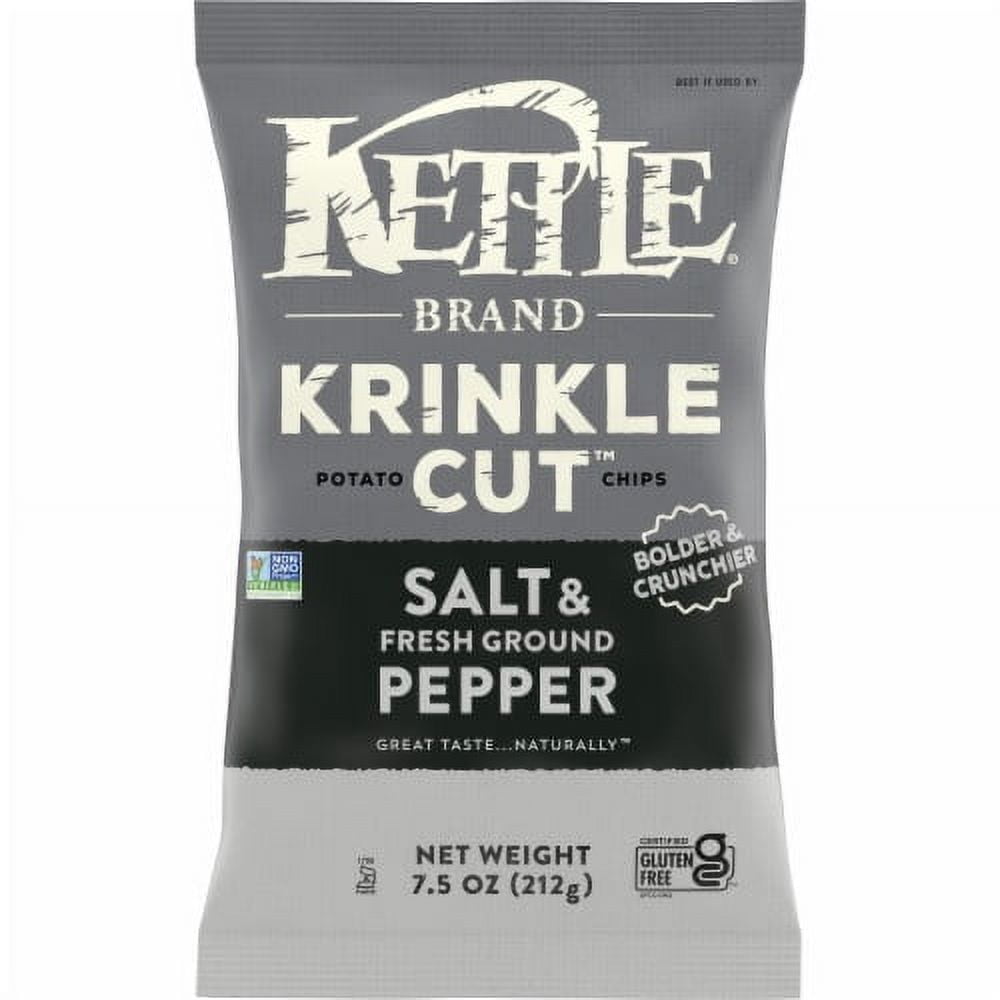 Kettle Brand Salt & Fresh Ground Pepper Krinkle Cut Kettle Potato Chips ...