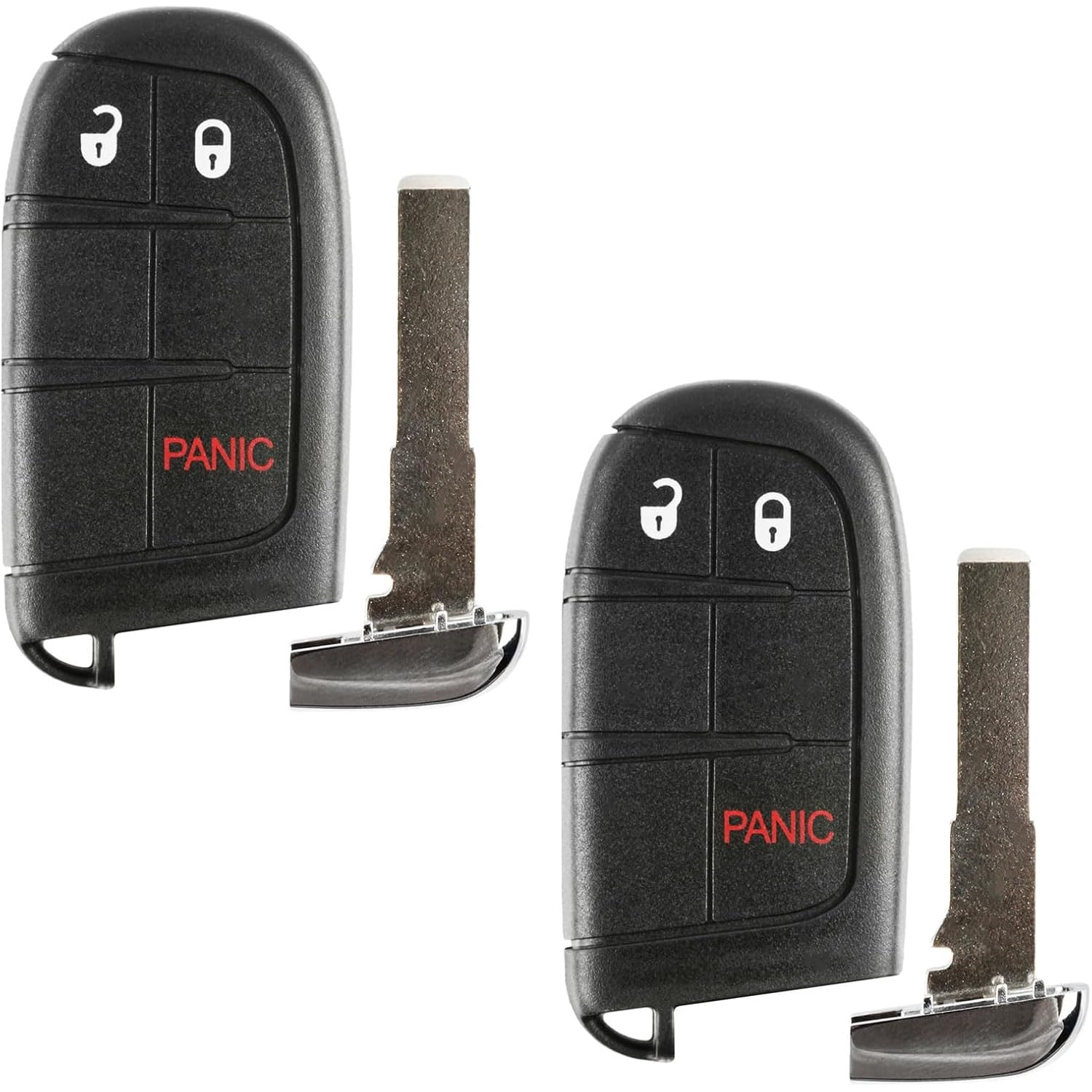2X Keyless Option Remote Key Fob 3btn High Security Insert for Jeep ...