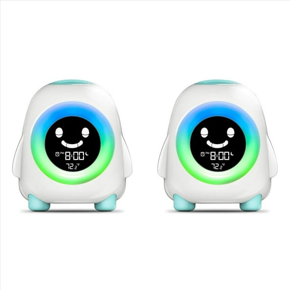 2X Kids Alarm Clock, Clock for Kids, Ready to Wake Up Sleep Trainer, Colorful Night Light, Nap ...