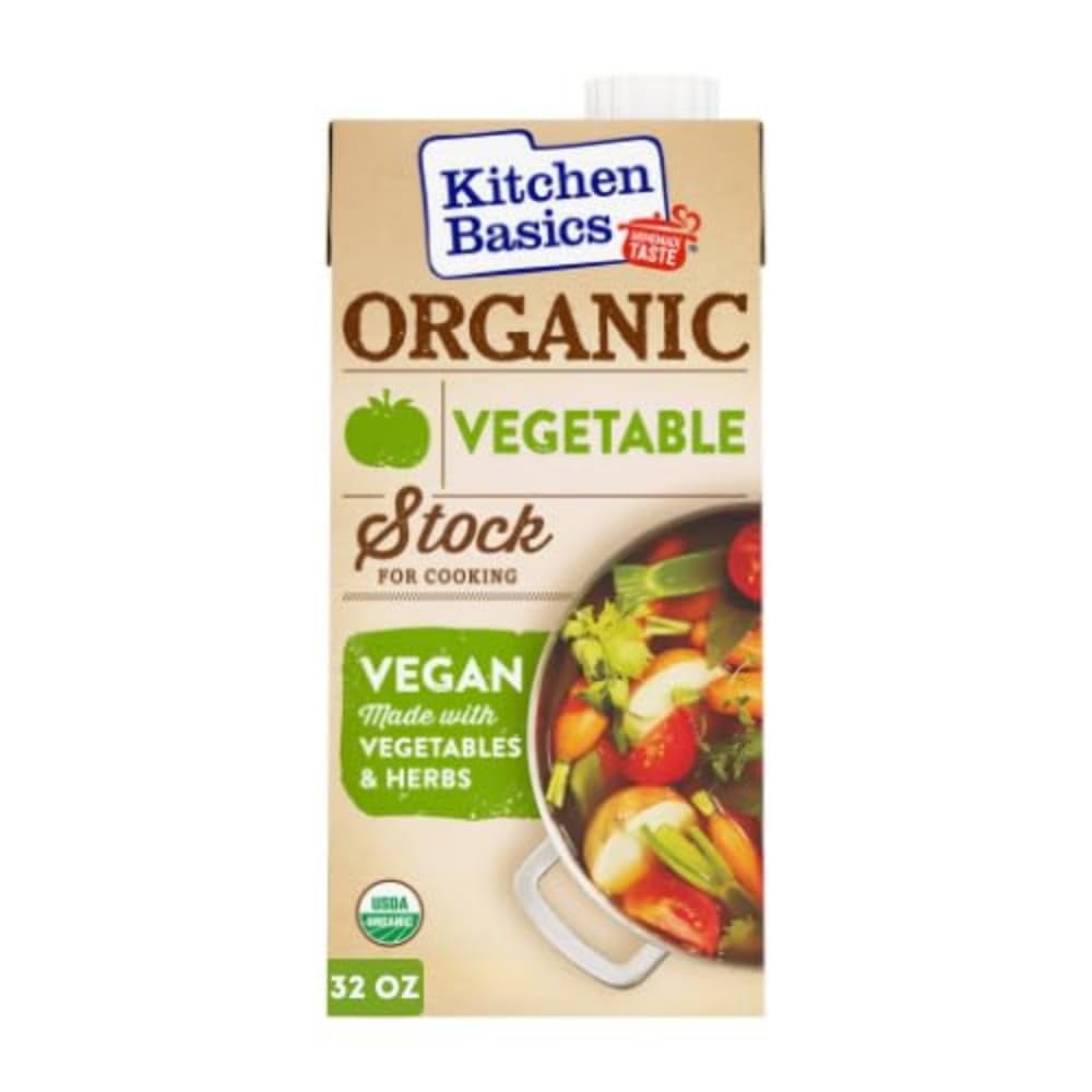 2X - Kitchen Basics Organic Vegetable Stock, 32 Fl Oz - Walmart.com