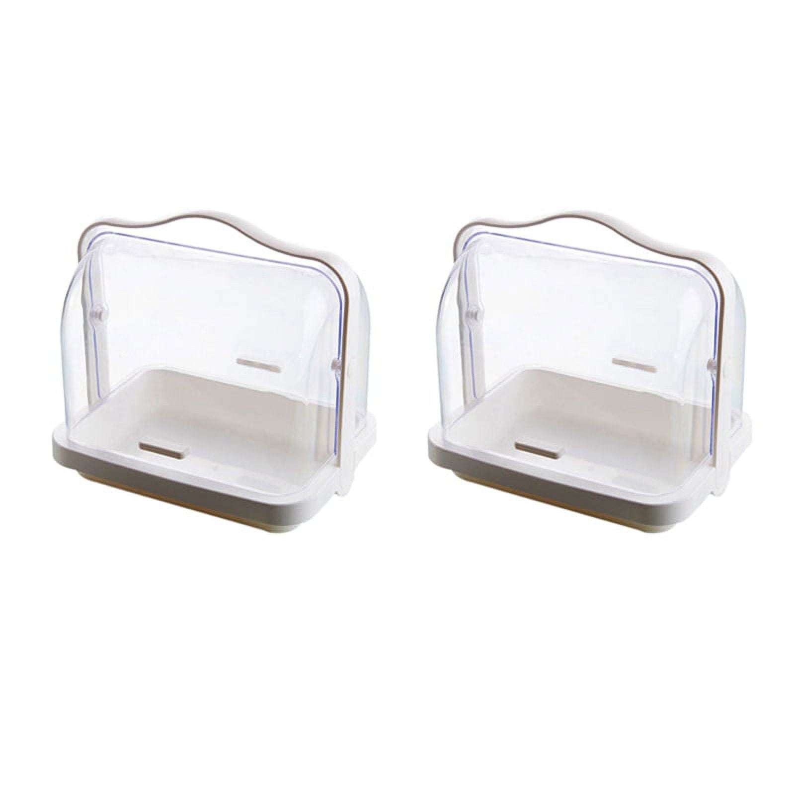 2X Kitchen Bread Storage Box Plastic Medicine Storage Box Cosmetic ...