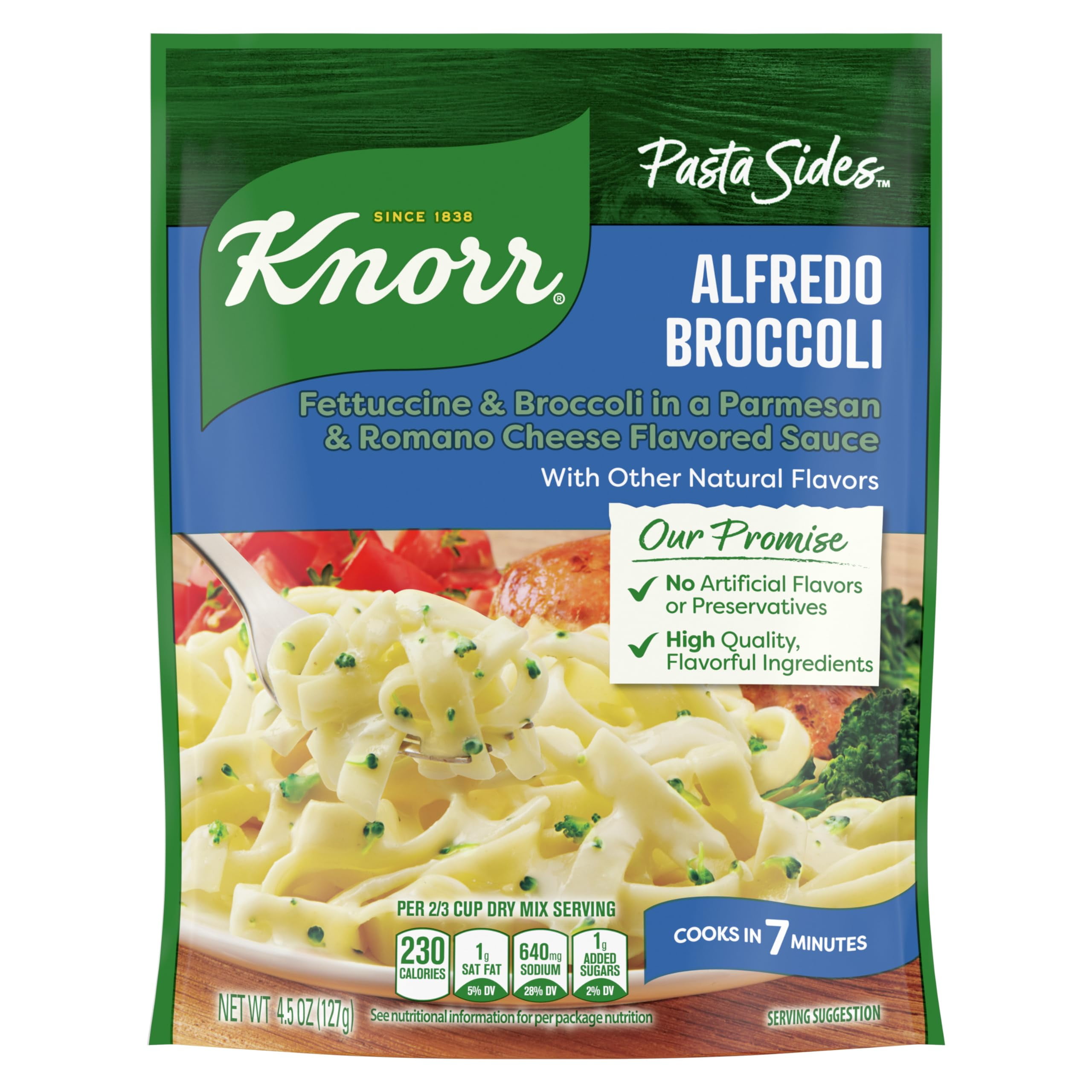 2X - Knorr Pasta Sides Alfredo Broccoli Fettuccine For Delicious Quick Pasta Side Dishes No ...
