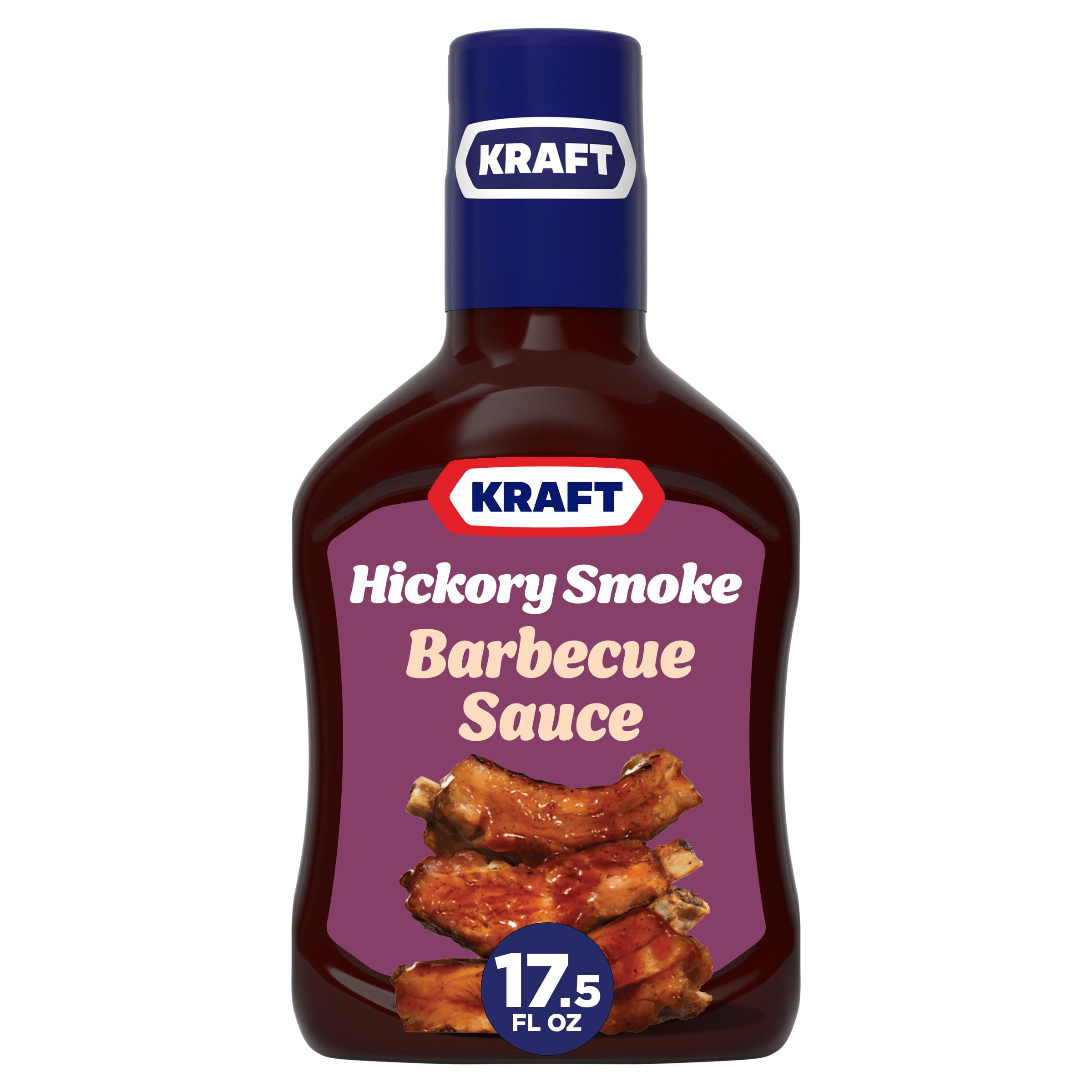 2X - Kraft Hickory Smoke Slow-Simmered Barbecue Sauce, 17.5 Oz Bottle ...